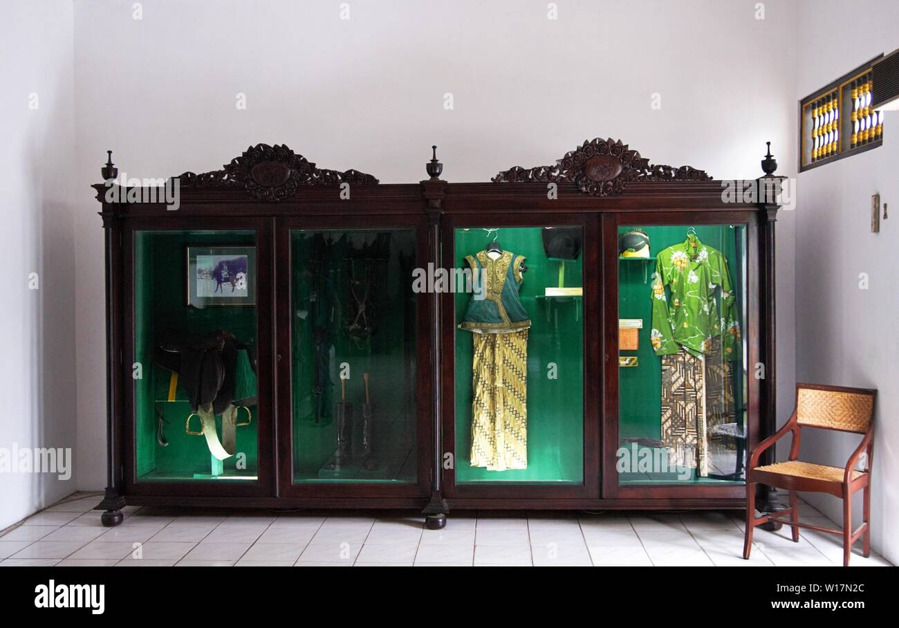 Museum displays inside Keraton Yogyakarta (Yogyakarta Palace). The ...