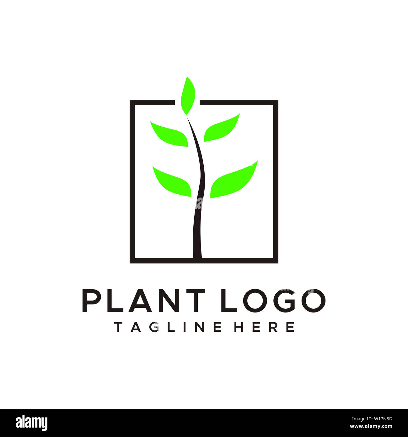 Nature or Tree, plant logo design simple and minimalist style Stock ...