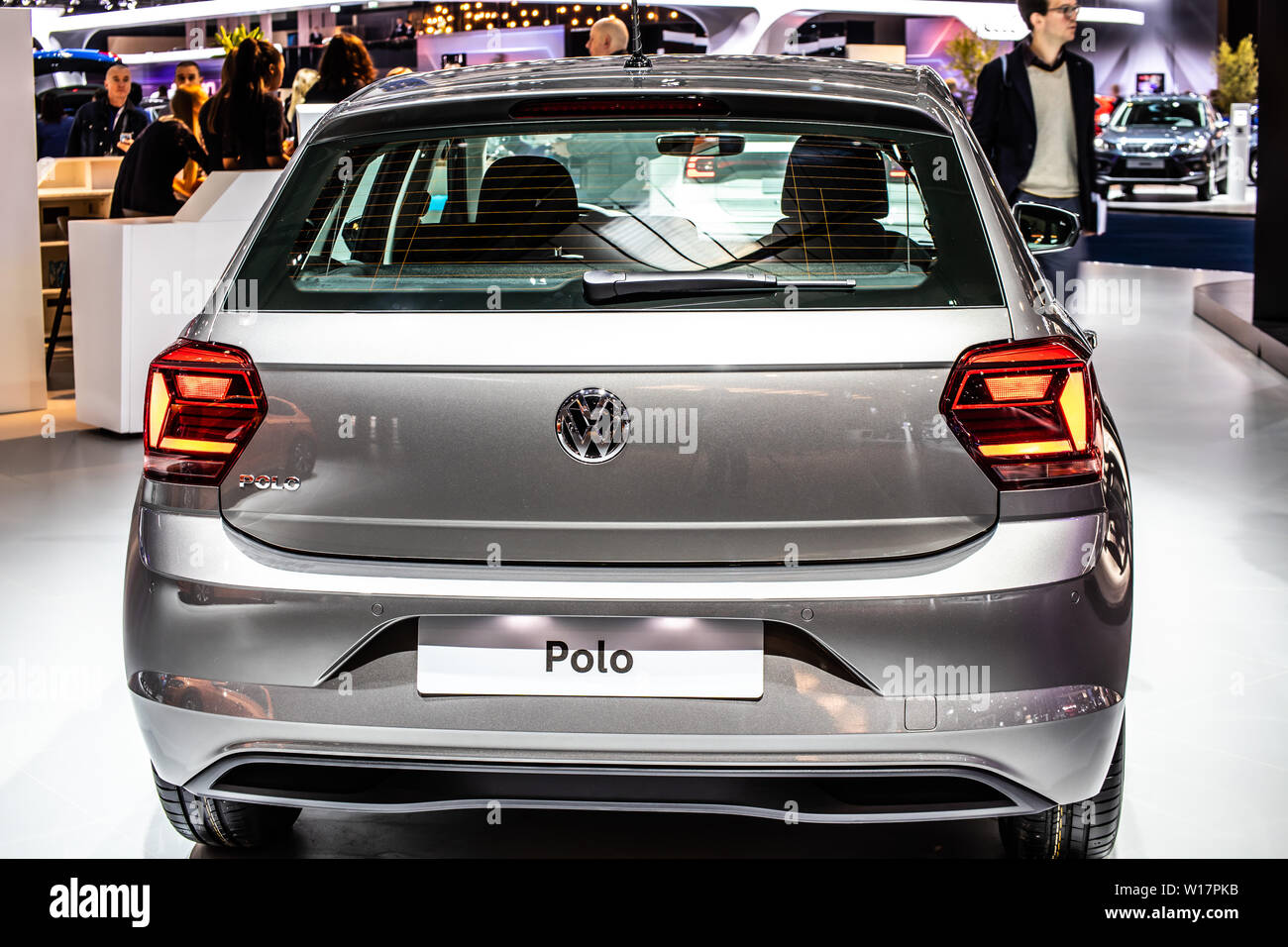 Brussels, Belgium, Jan 2019: Volkswagen VW Polo at Brussels Motor Show, Sixth generation, Typ AW ...