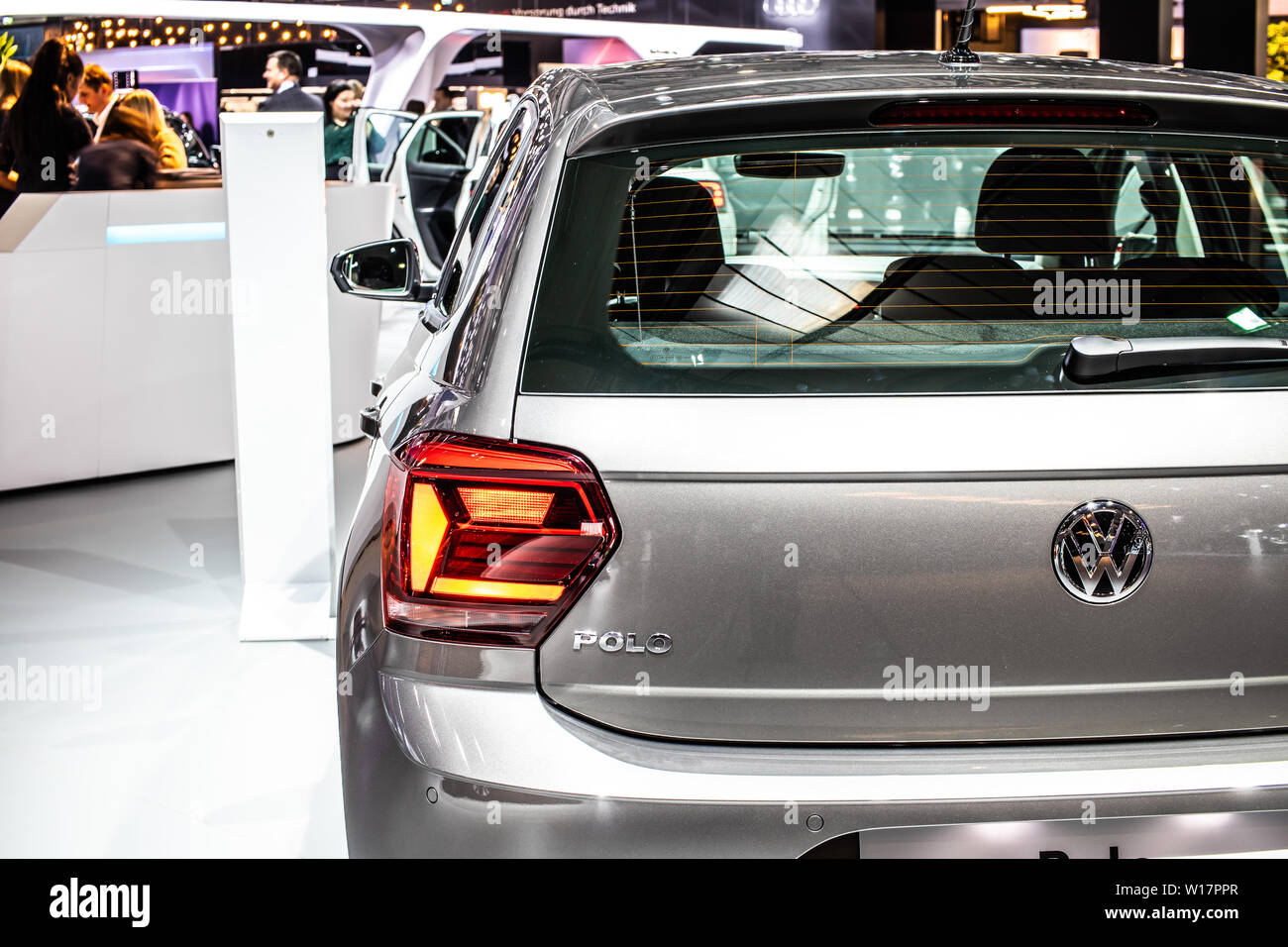Brussels, Belgium, Jan 2019: Volkswagen VW Polo at Brussels Motor Show, Sixth generation, Typ AW ...