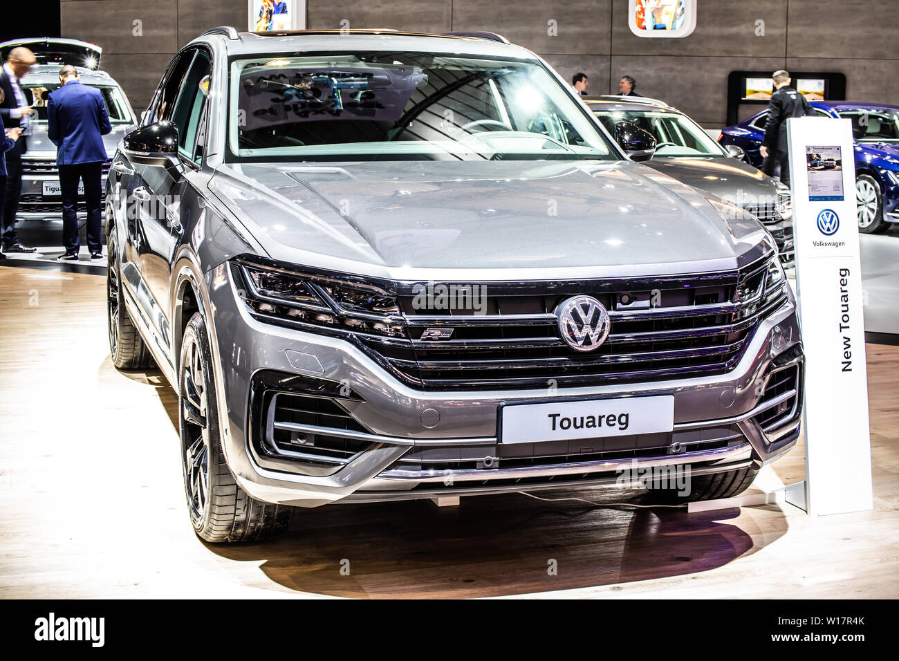 Brussels, Belgium, Jan 2019 all new Volkswagen VW Touareg, Brussels ...
