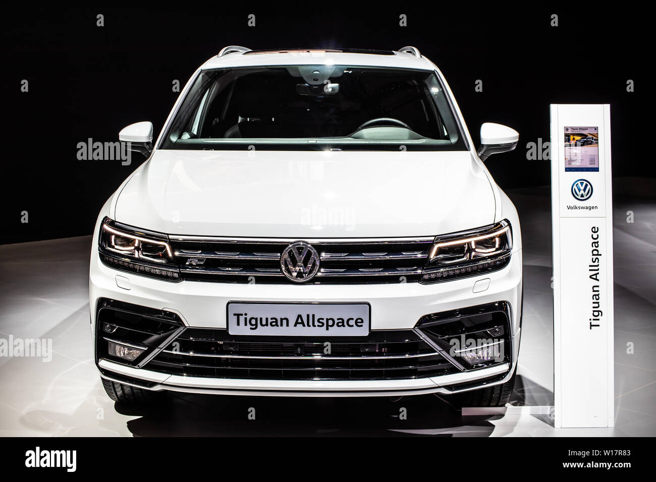 Brussels, Belgium, Jan 2019 Volkswagen VW Tiguan Allspace 2.0 TDI ...