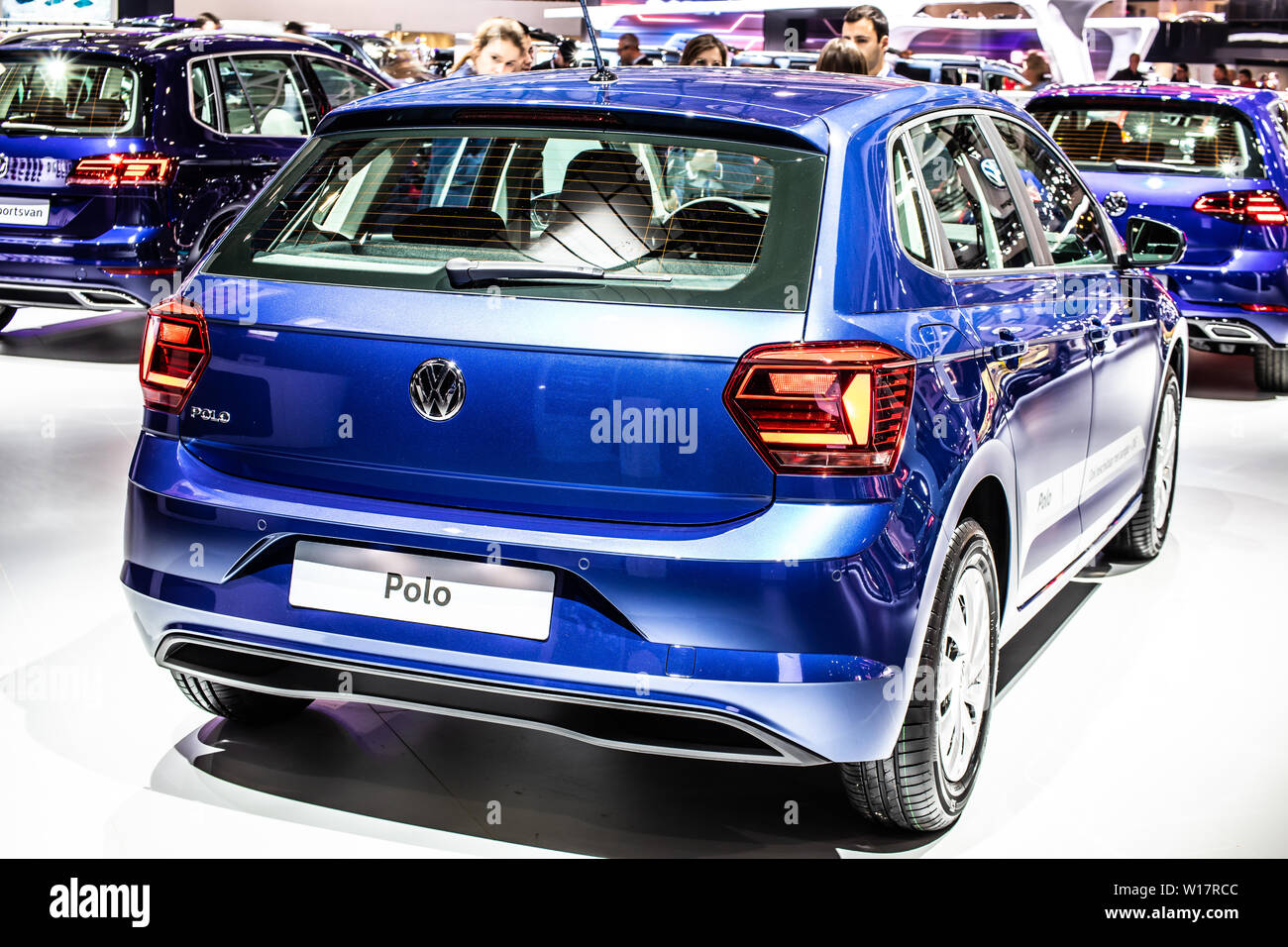 Brussels, Belgium, Jan 2019: Volkswagen VW Polo at Brussels Motor Show, Sixth generation, Typ AW ...