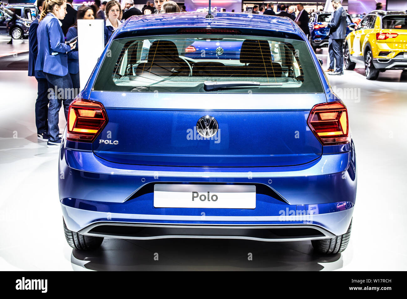 Brussels, Belgium, Jan 2019: Volkswagen VW Polo at Brussels Motor Show, Sixth generation, Typ AW ...