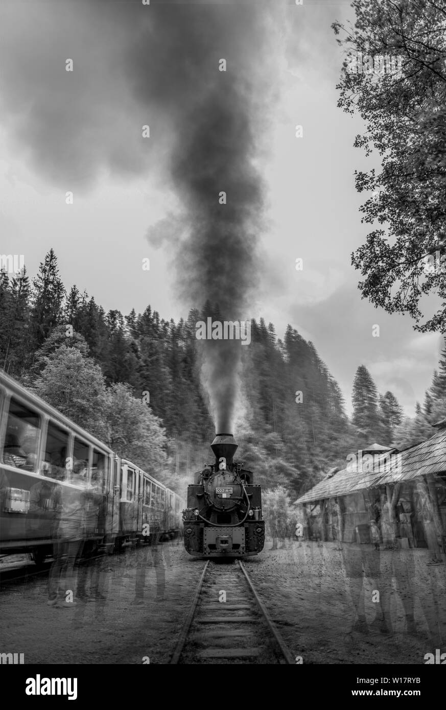 The route of this train is still ahead, being a powerful vehicle, a ...