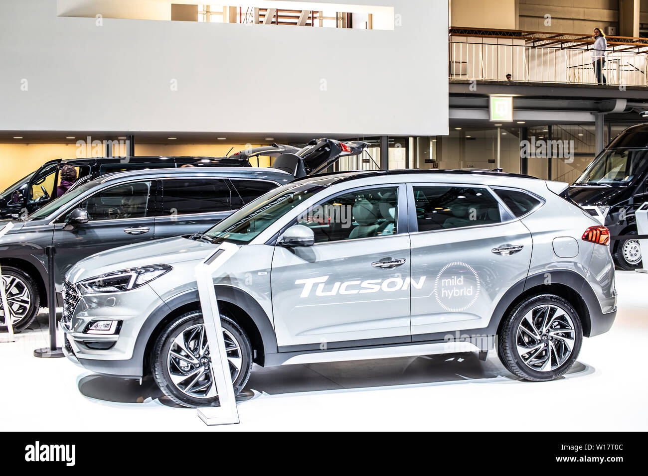 Brussels, Belgium, Jan 2019 silver Hyundai Tucson, Brussels Motor Show ...