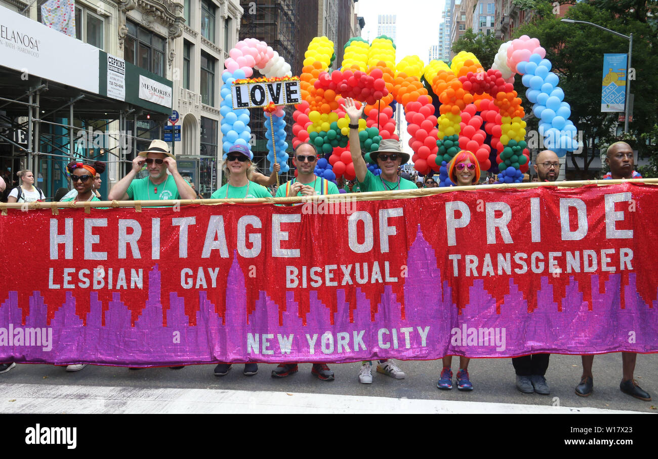 New York City, New York, USA. 30th June, 2019. Parade participates ...