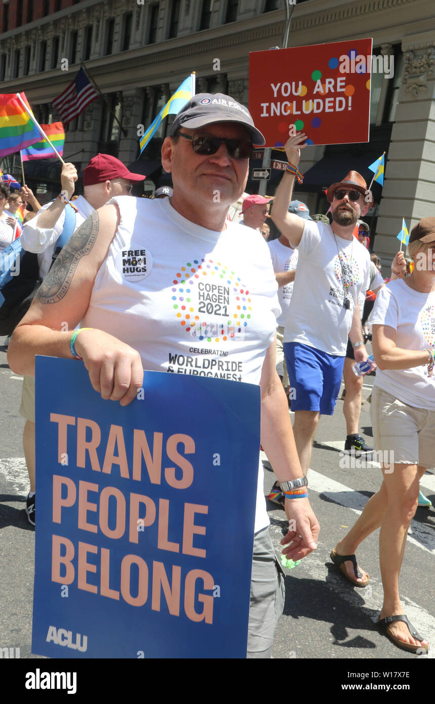 New York City, New York, USA. 30th June, 2019. Parade participates ...