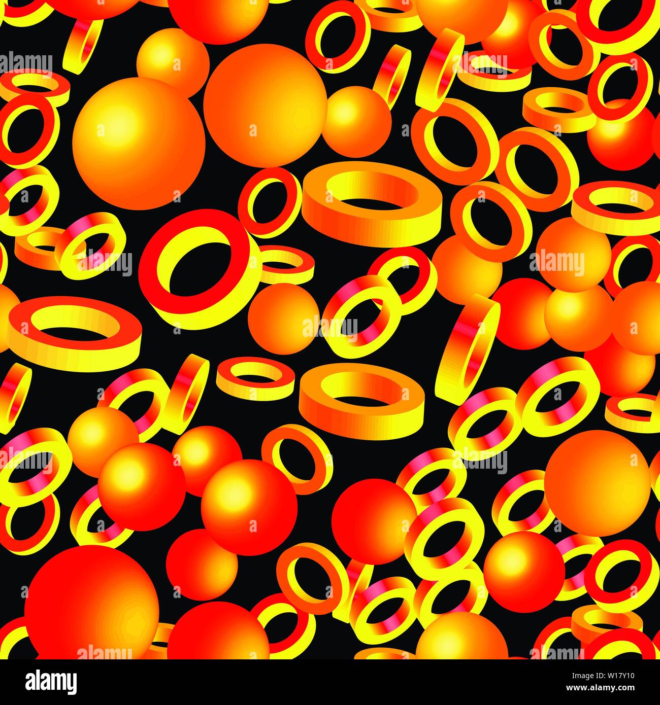 Abstract Golden Rings and Balls 3D Vectors Stock Vector Image & Art - Alamy