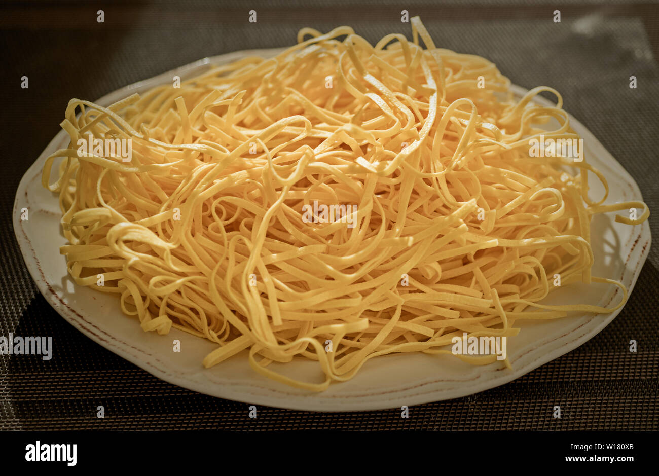 Italy Lazio Tonnarelli Pasta Stock Photo - Alamy