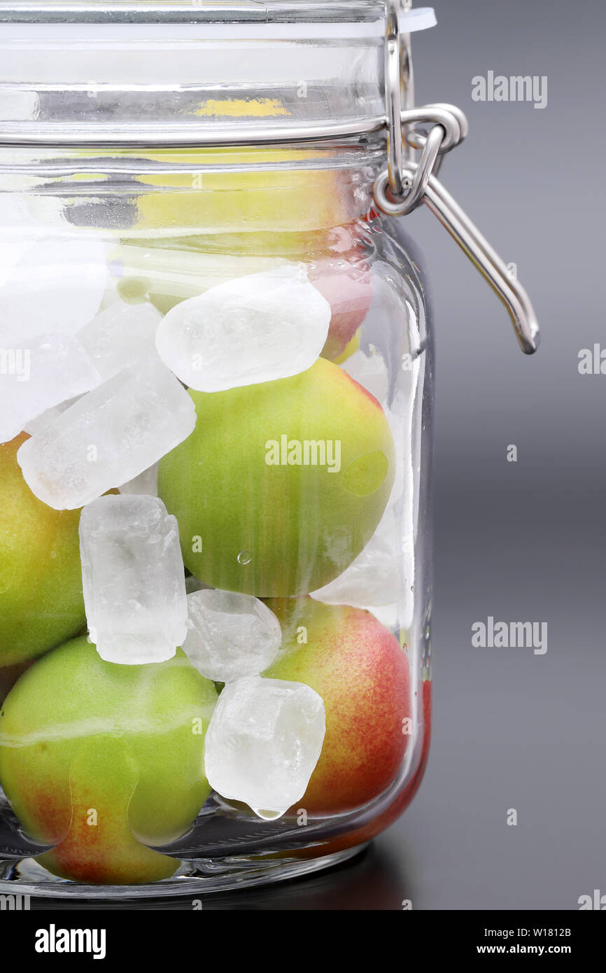 Japanese homemade ume fruit pickles in a Jar Stock Photo - Alamy