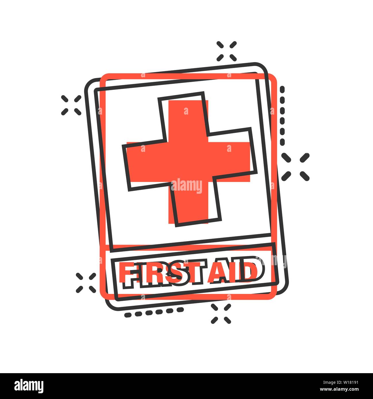 First Aid Sign Cartoon