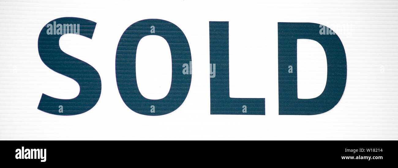 Sold blue background hi-res stock photography and images - Alamy