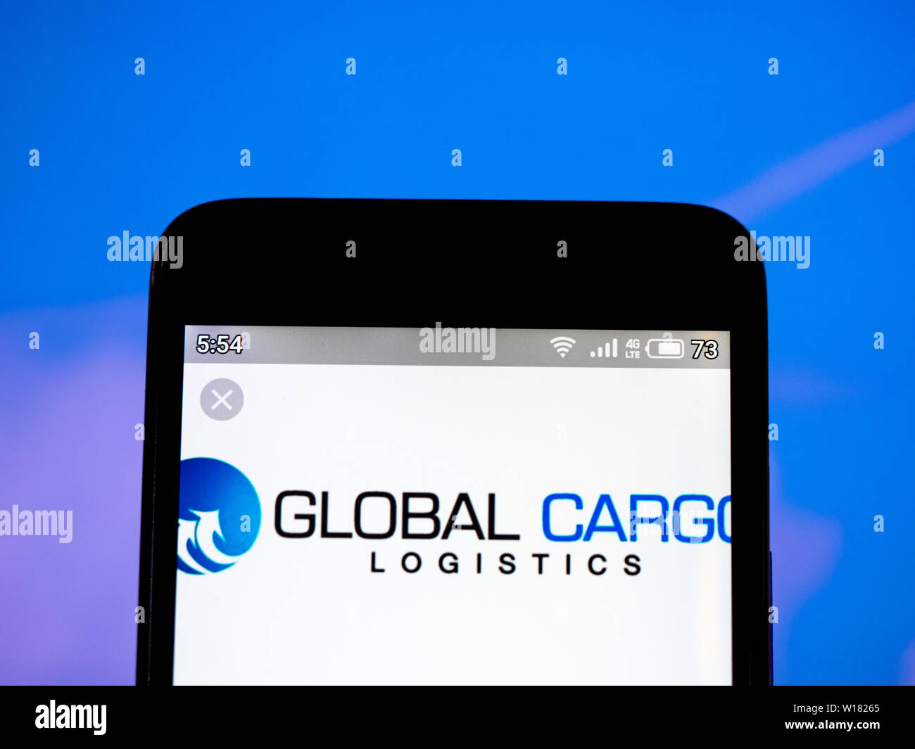 In this photo illustration the Global Cargo Logistix Pvt Ltd logo is ...