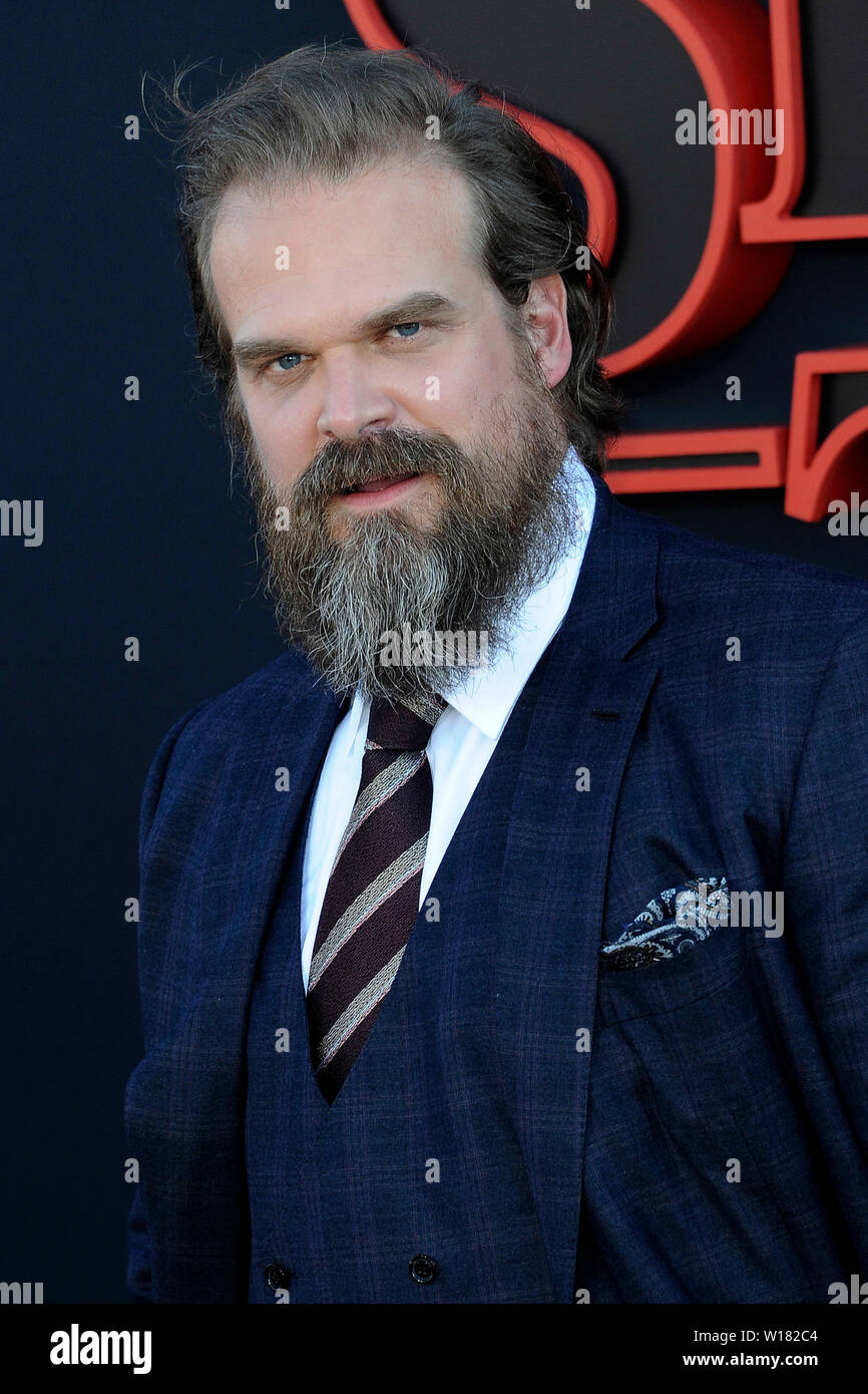 Santa Monica, USA. 28th June, 2019. David Harbor at the world premiere ...