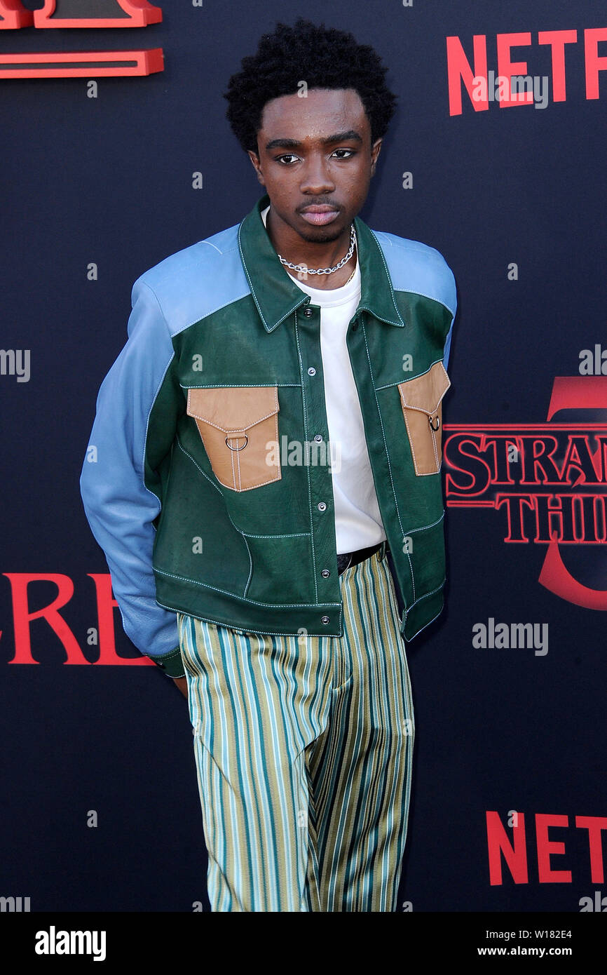 Caleb McLaughlin at the world premiere of Season 3 of the Netflix TV ...