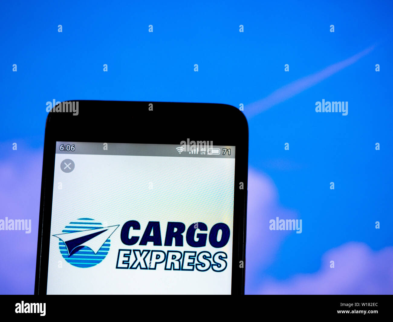 In this photo illustration the Cargo Express Ltd logo is seen displayed ...