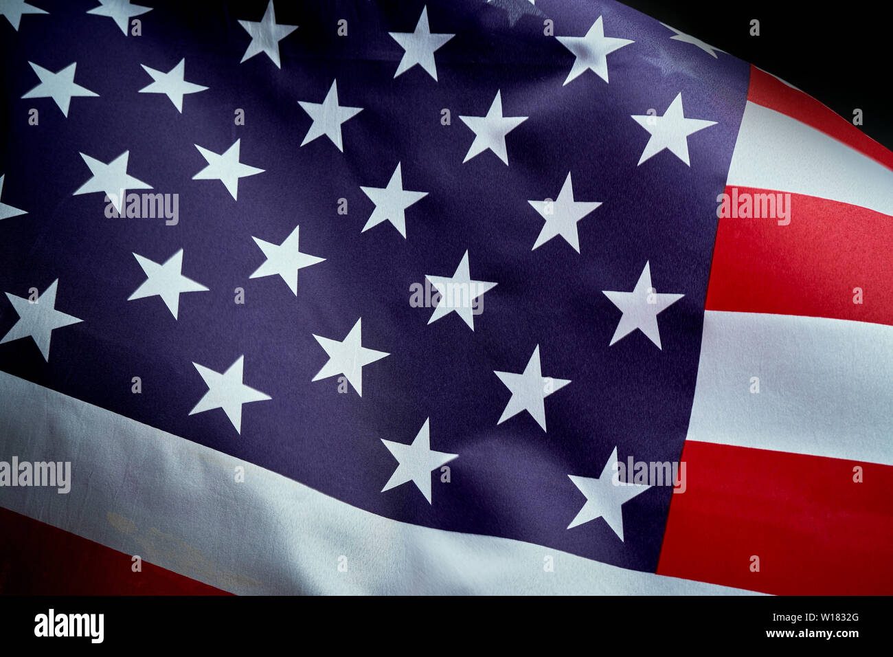 US flag waving in wind on Independence Day in America Stock Photo - Alamy