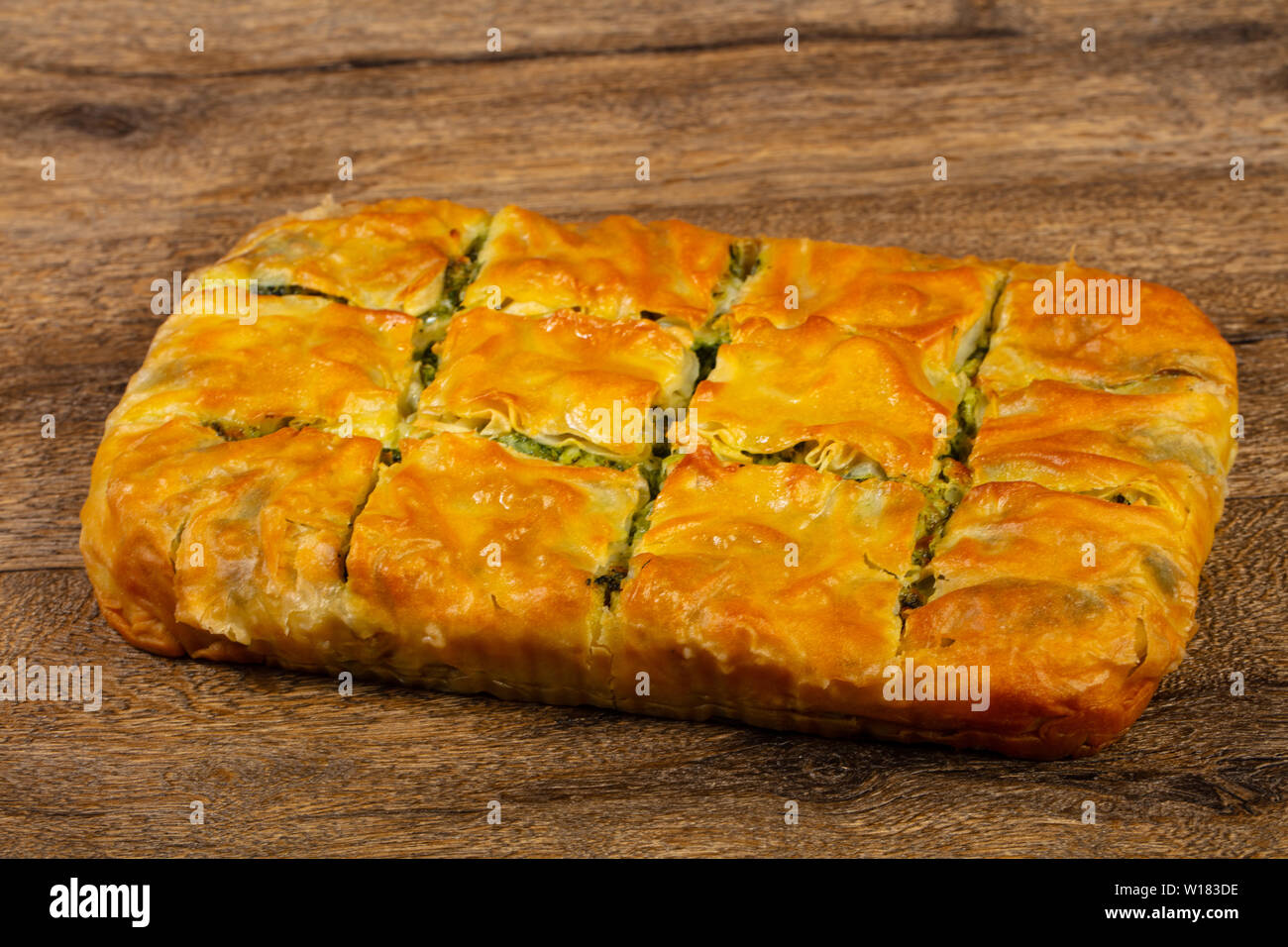 Georgian traditional Achma pie with cheese Stock Photo - Alamy