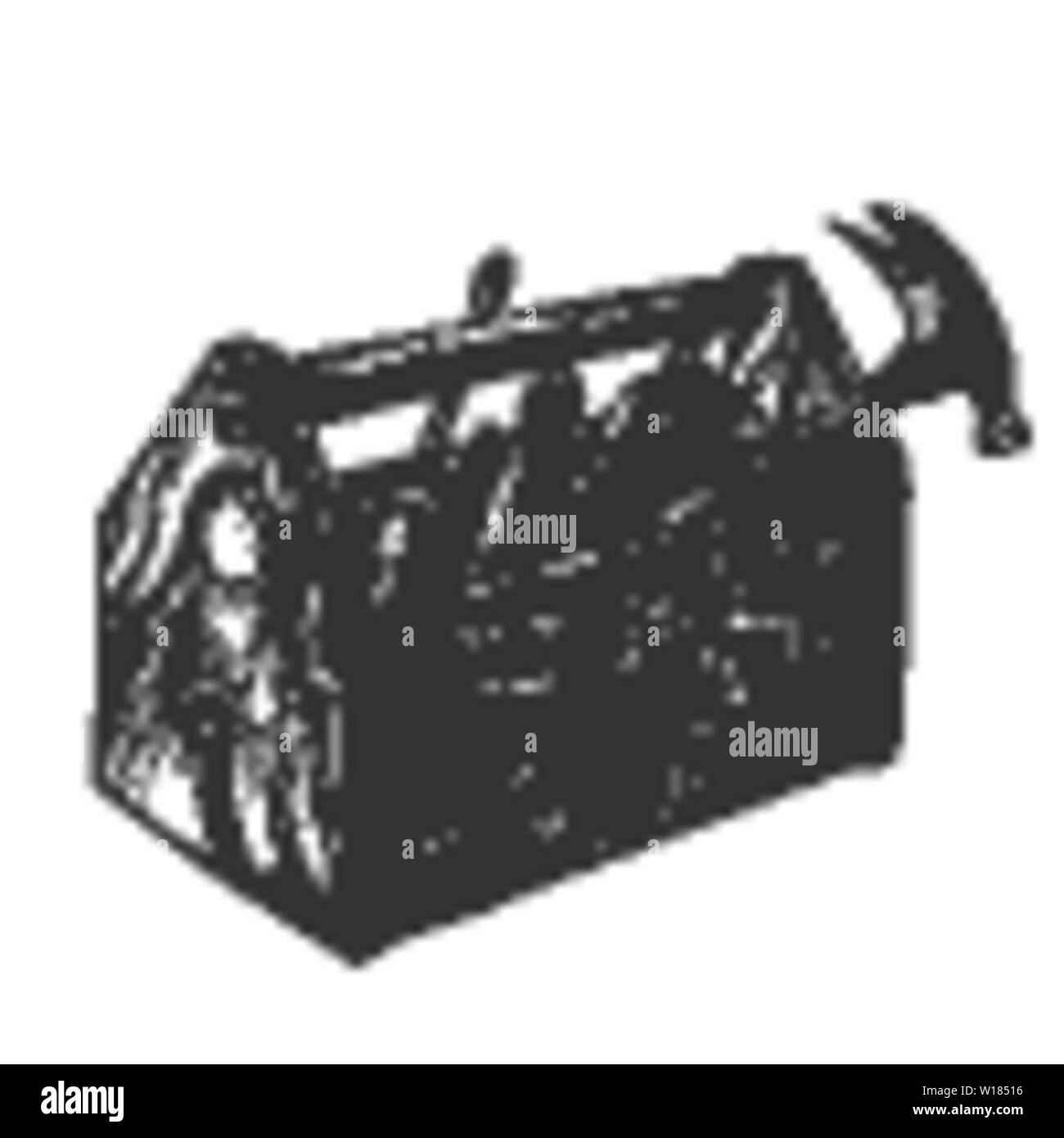 Old tool box Black and White Stock Photos & Images - Alamy