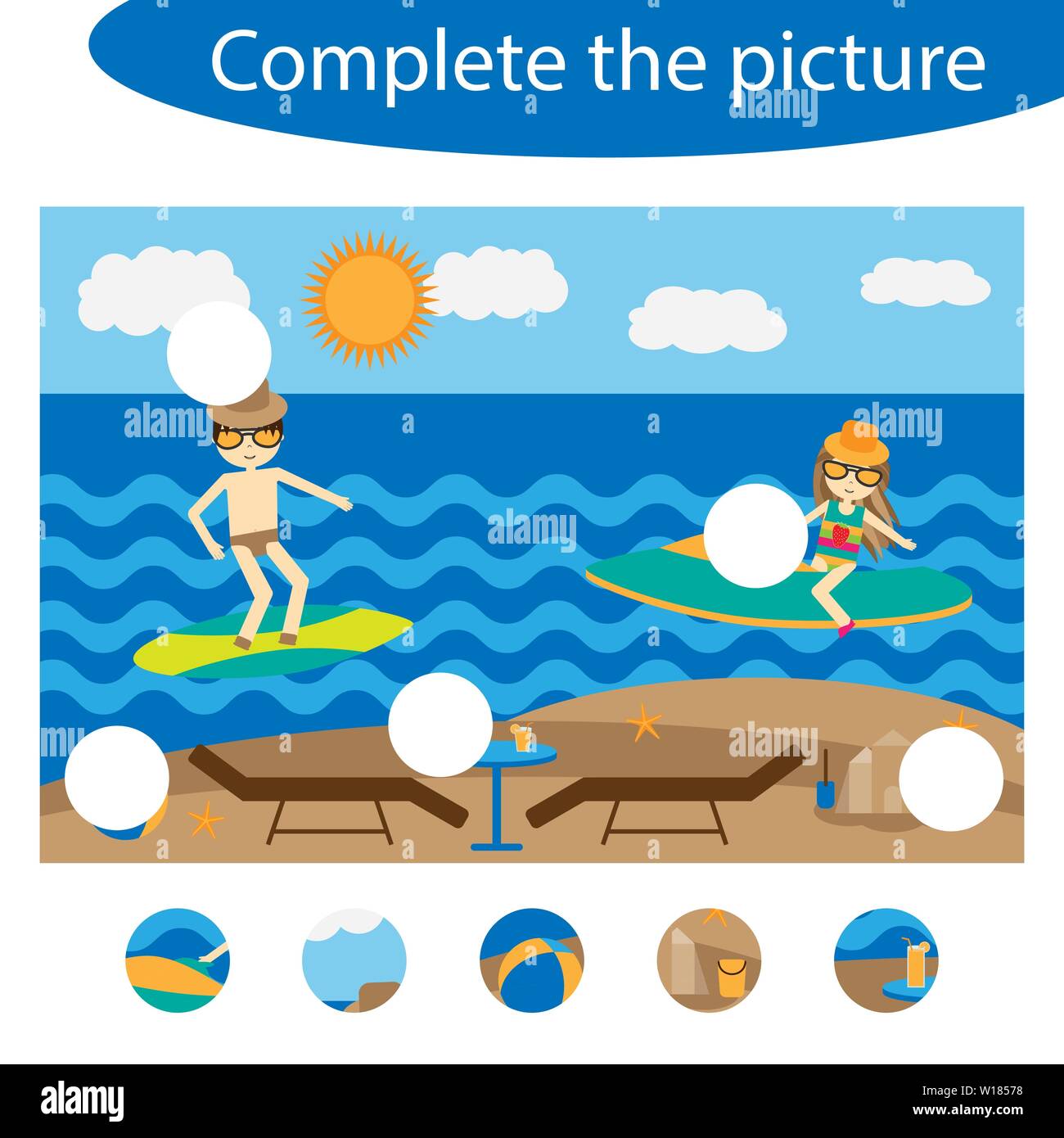 Learning surf Stock Vector Images - Alamy