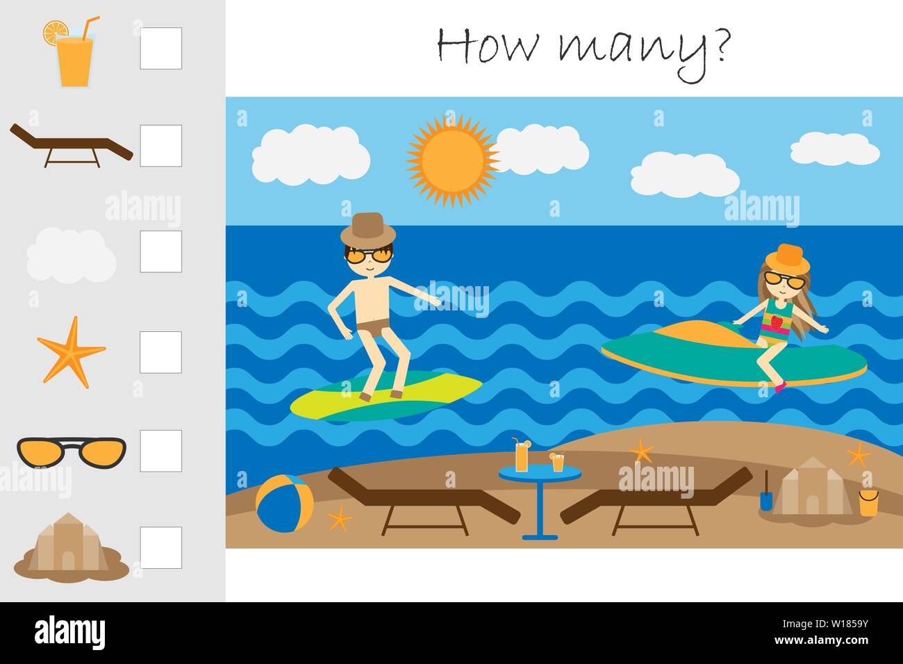 Maths beach Stock Vector Images - Alamy