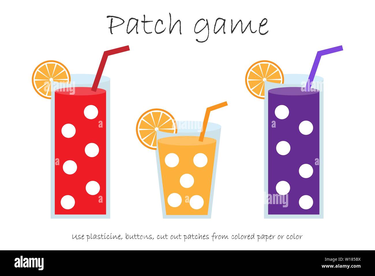 Education Patch game glass of juice for children to develop motor ...