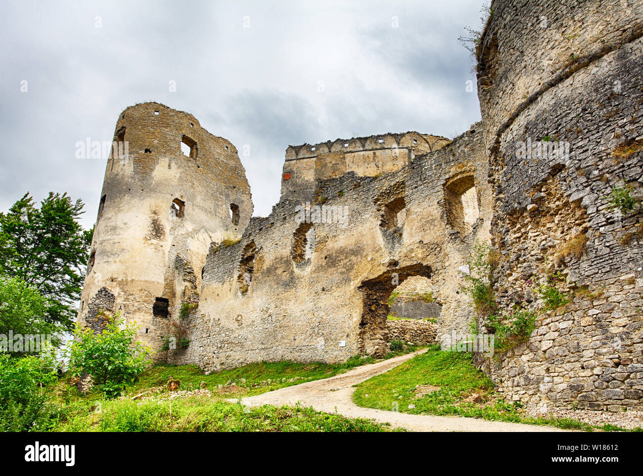 Slovakia old castle - Lietava Stock Photo - Alamy