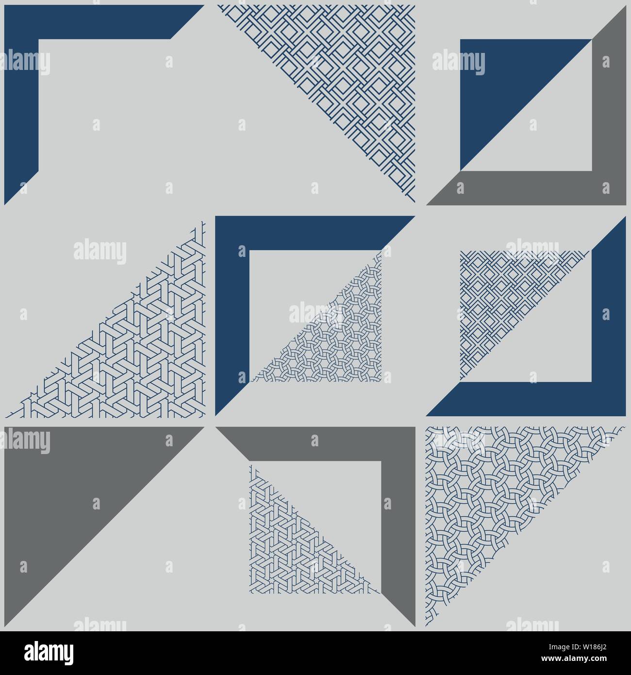 Abstract geometric blue pattern modern decoration design artwork. You ...