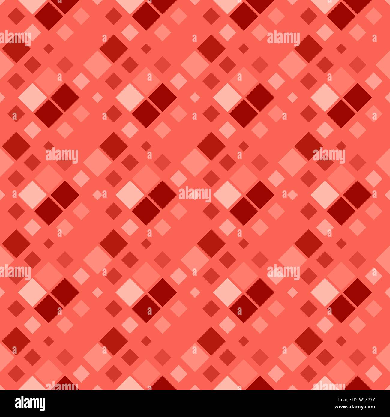 Seamless square pattern background - abstract red vector design from diagonal squares Stock ...