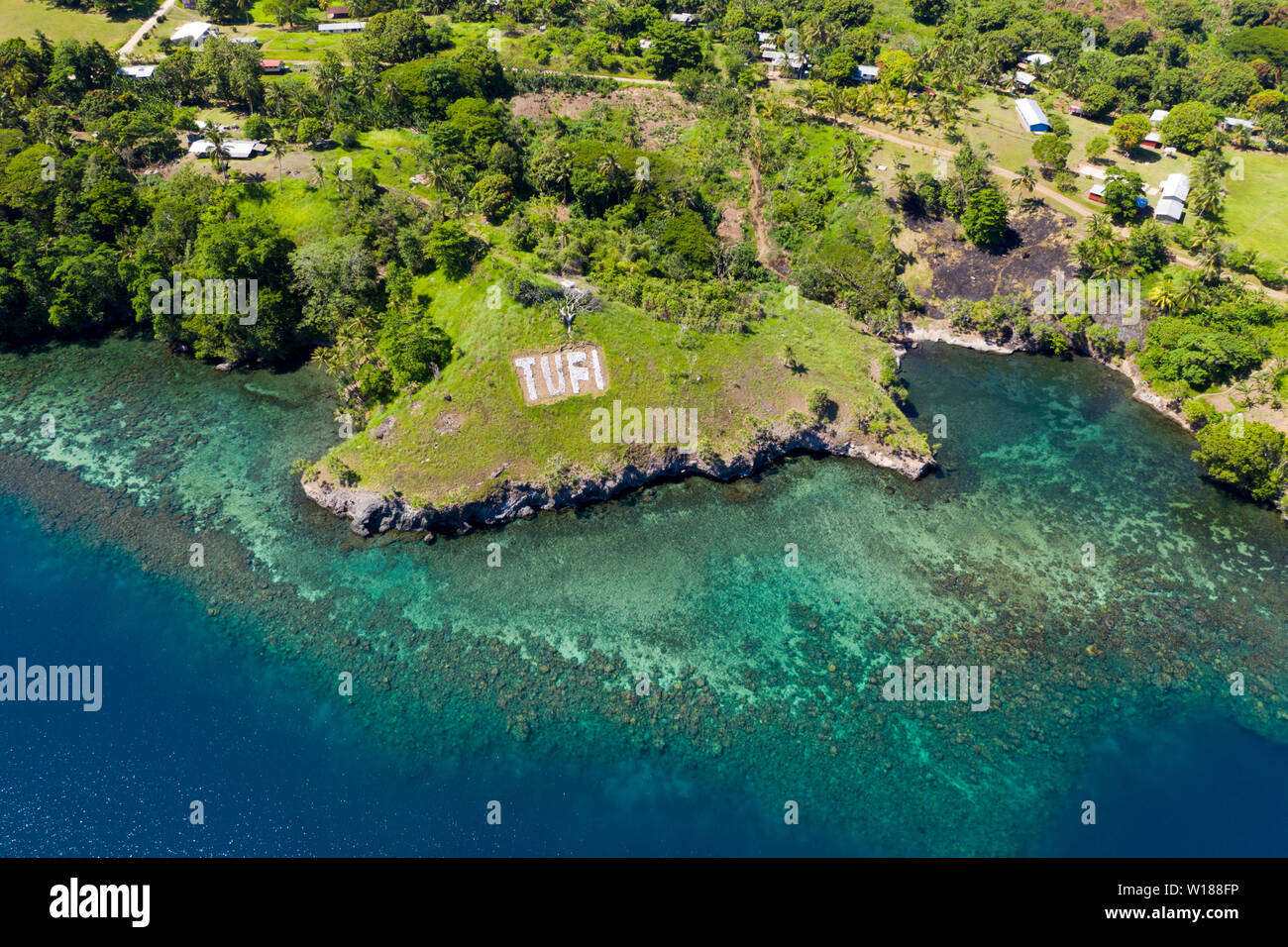 Aerial View of Tufi, Tufi, Cape Nelson, Papua New Guinea Stock Photo ...