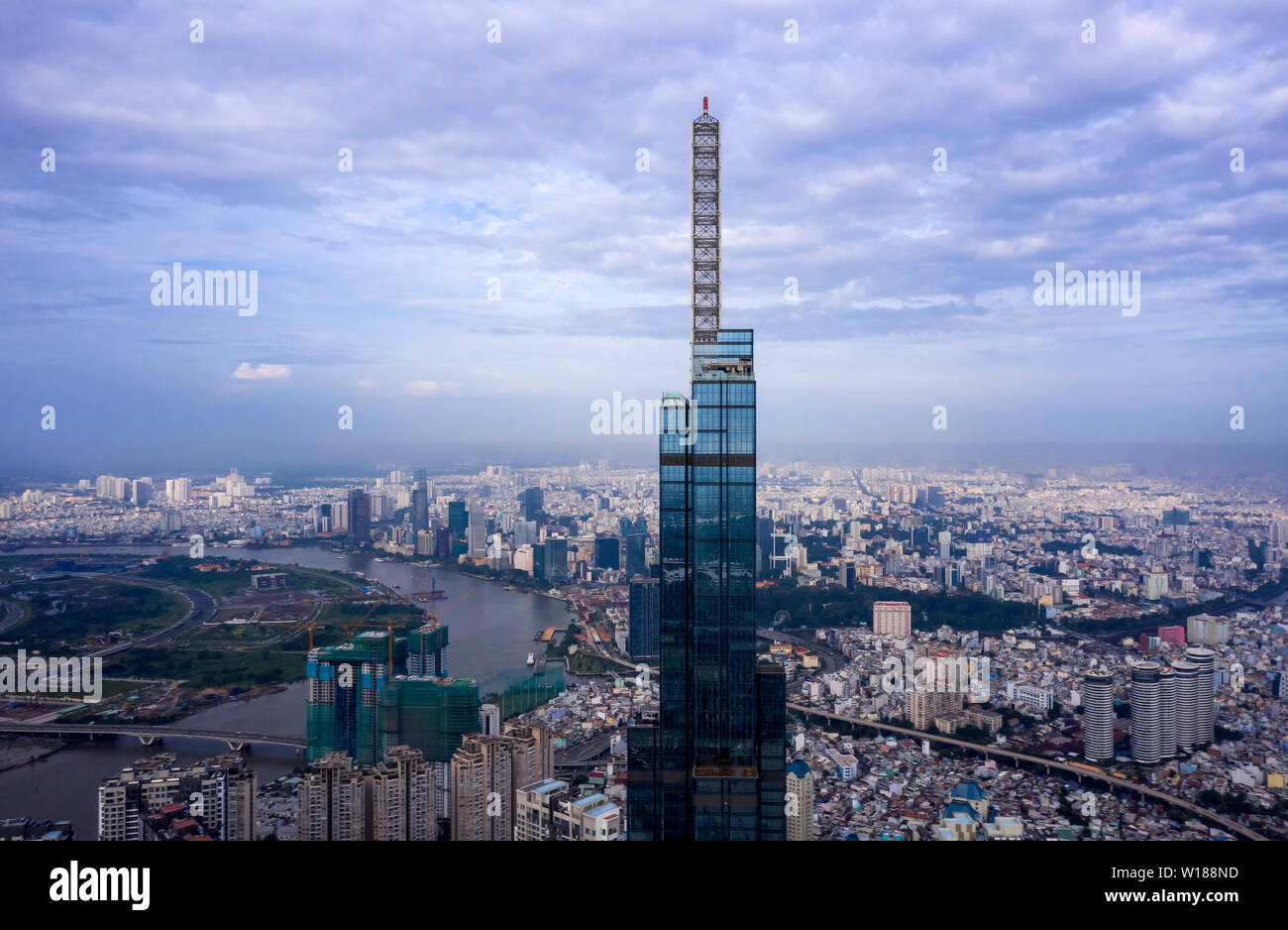 Morning view of High Rise development in Ho Chi Minh City with views of ...