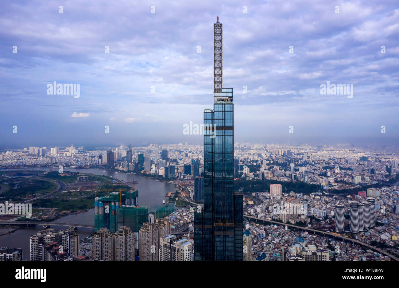 Morning view of High Rise development in Ho Chi Minh City with views of ...