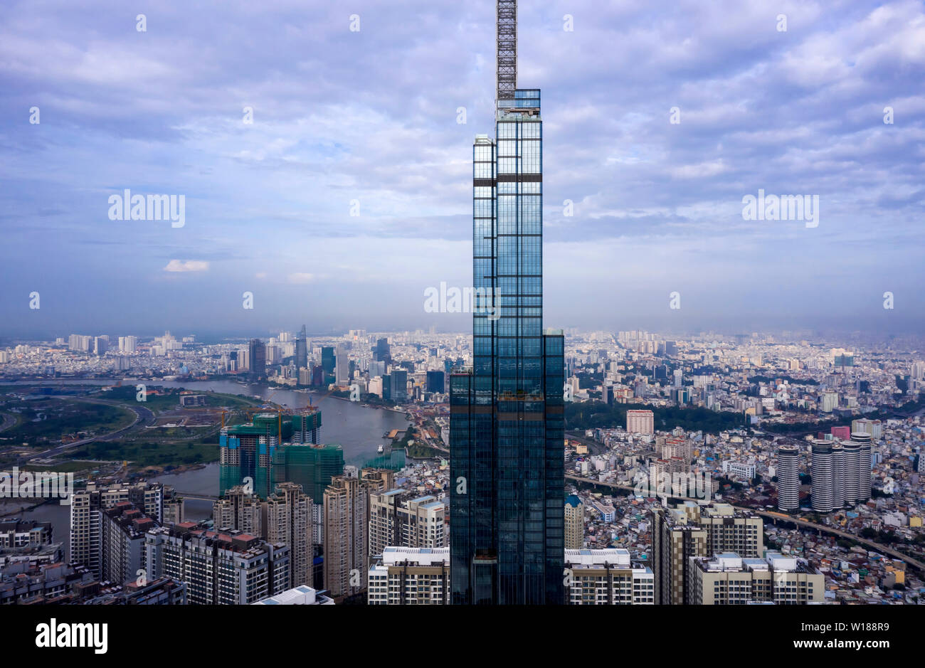 Morning view of High Rise development in Ho Chi Minh City with views of ...