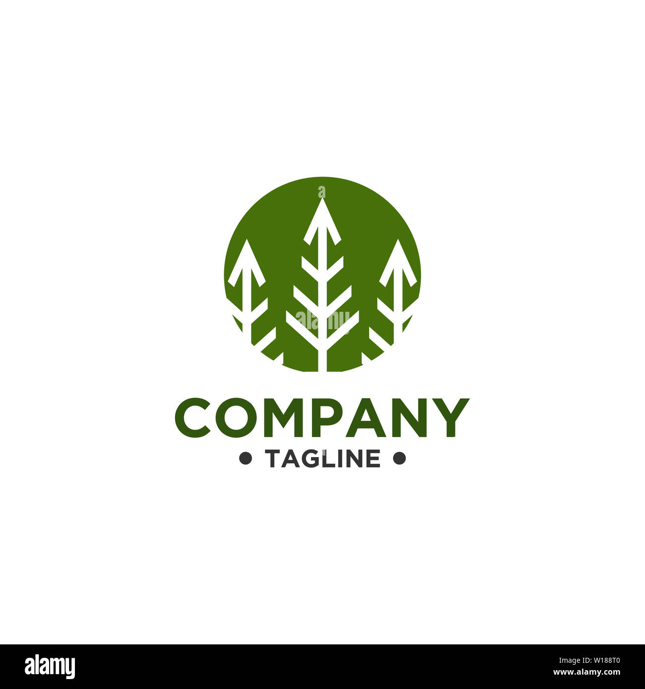Tree Logo design vector template. Simple minimalist style Stock Photo ...