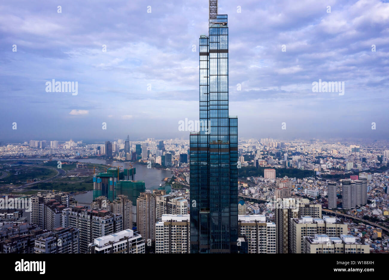 Morning view of High Rise development in Ho Chi Minh City with views of ...