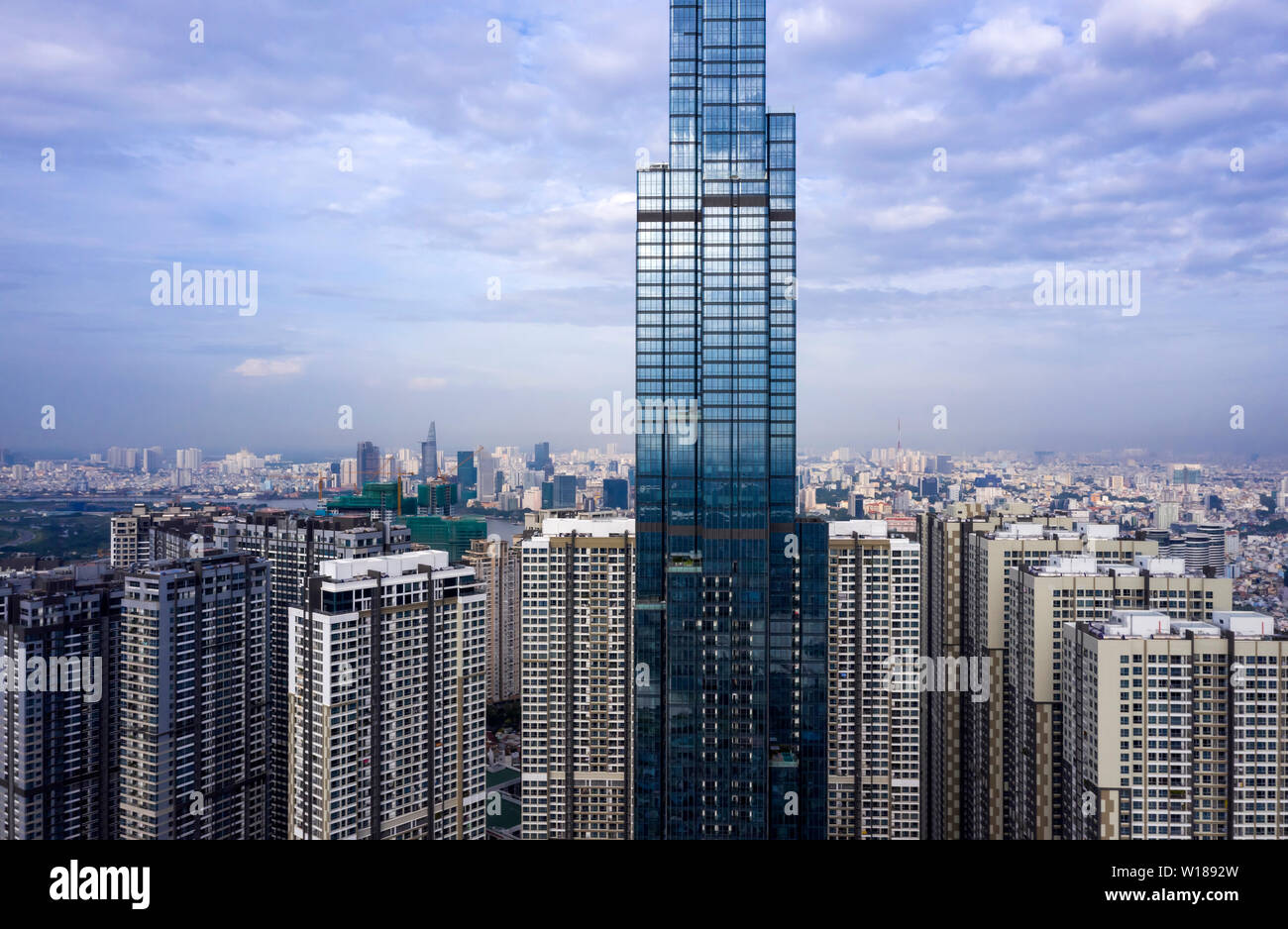 Morning view of High Rise development in Ho Chi Minh City with views of ...