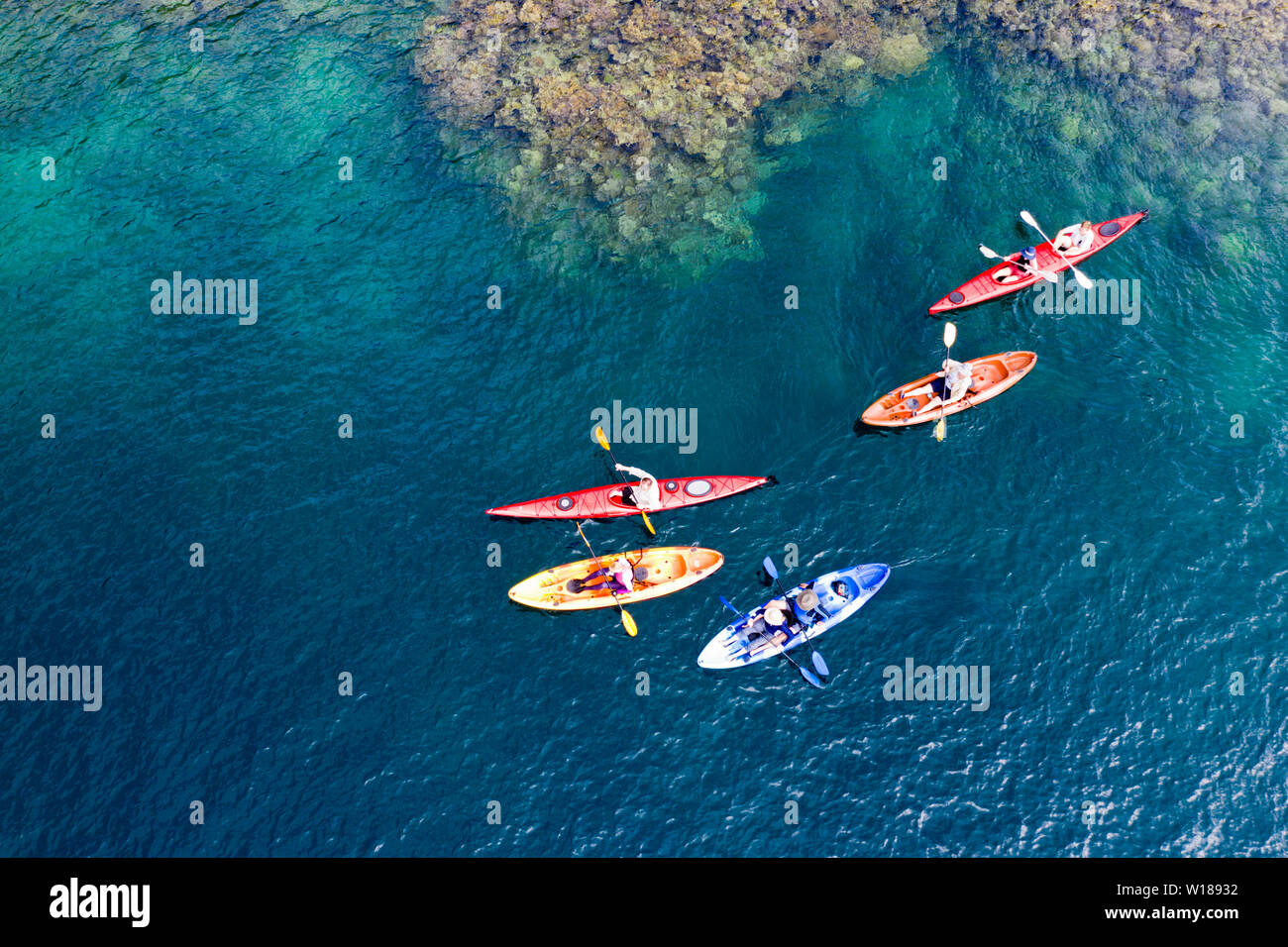 Kayaking in Fjords near Tufi, Tufi, Cape Nelson, Papua New Guinea Stock ...
