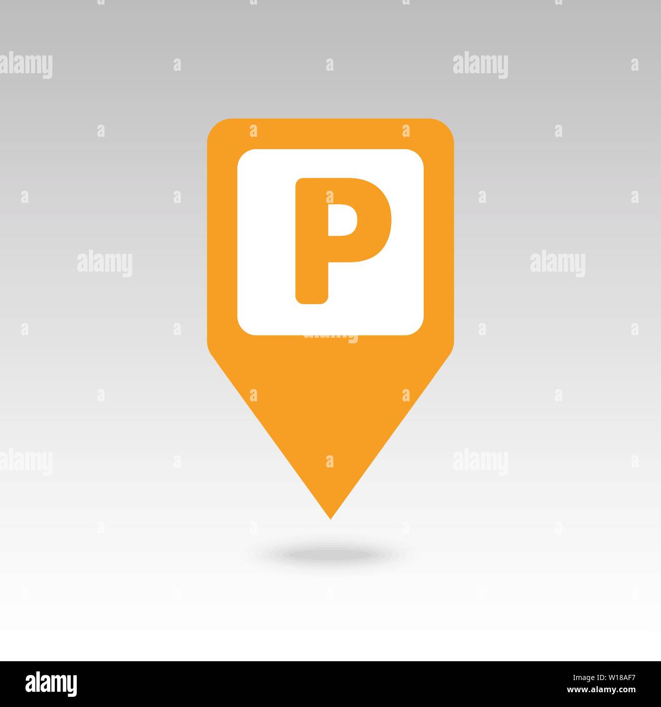 Parking pin map icon. Map pointer. Map markers. Destination vector icon ...