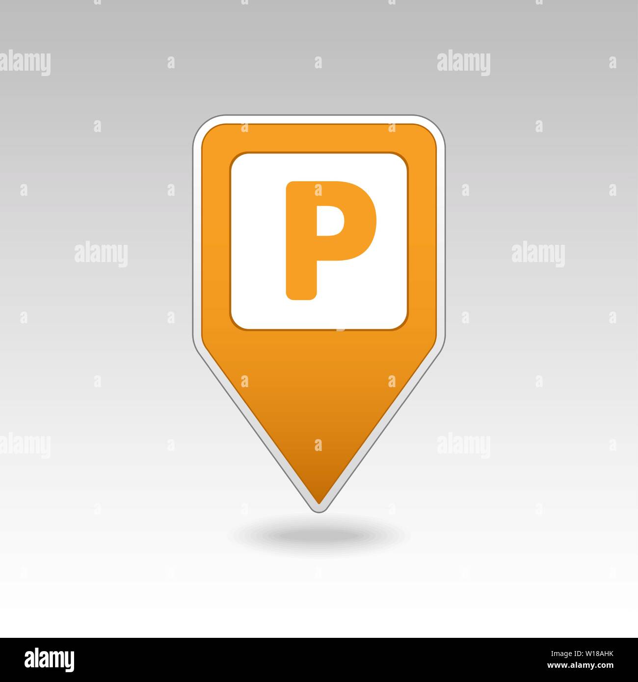 Parking pin map icon. Map pointer. Map markers. Destination vector icon ...