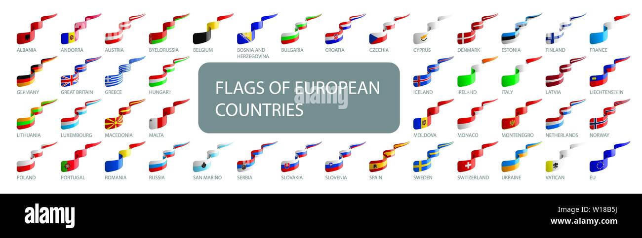 Set of flags of Europe. Vector illustration Stock Vector Image & Art ...