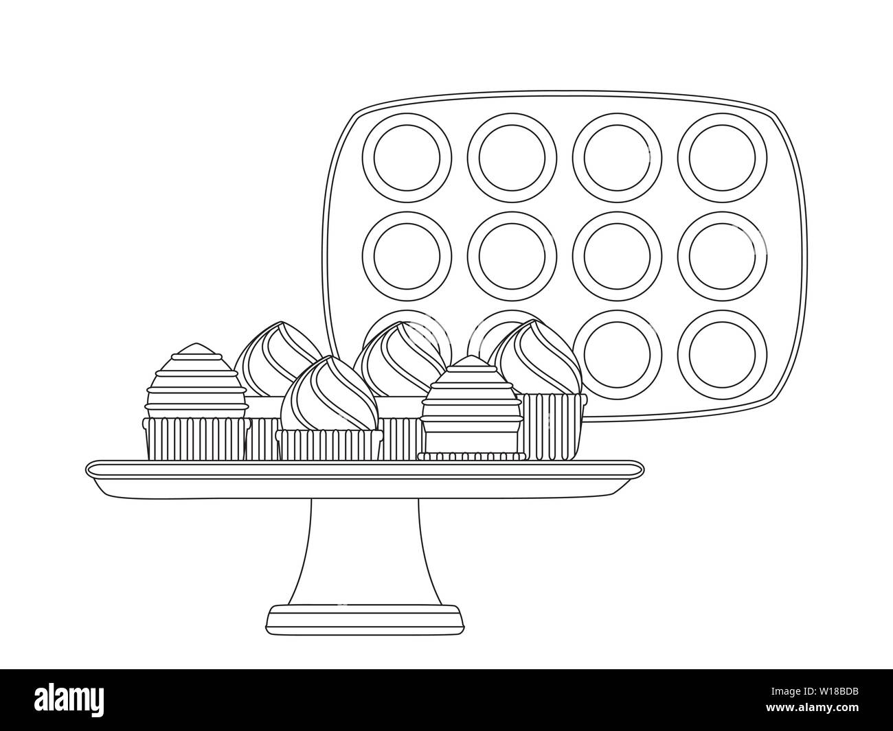 Cupcake Vector Vectors High Resolution Stock Photography and Images - Alamy