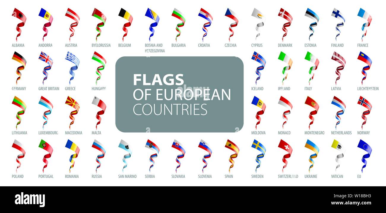 Set of flags of Europe. Vector illustration Stock Vector Image & Art ...