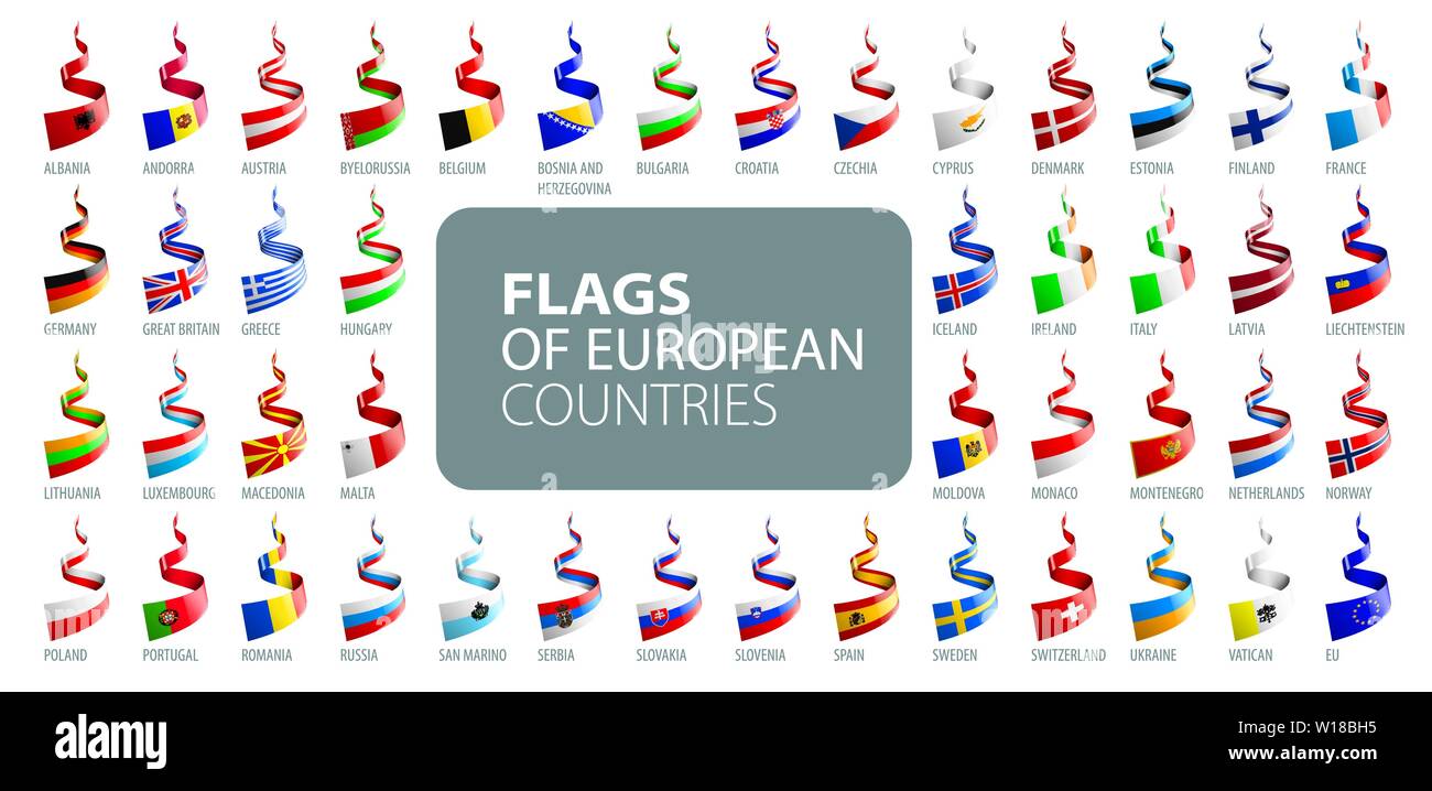 Set of flags of Europe. Vector illustration Stock Vector Image & Art ...