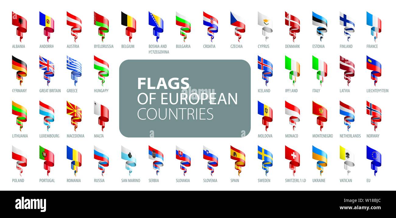 Set of flags of Europe. Vector illustration Stock Vector Image & Art ...