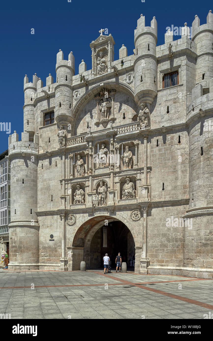 The Arch of Santa Maria old door of the wall of the city of Burgos ...