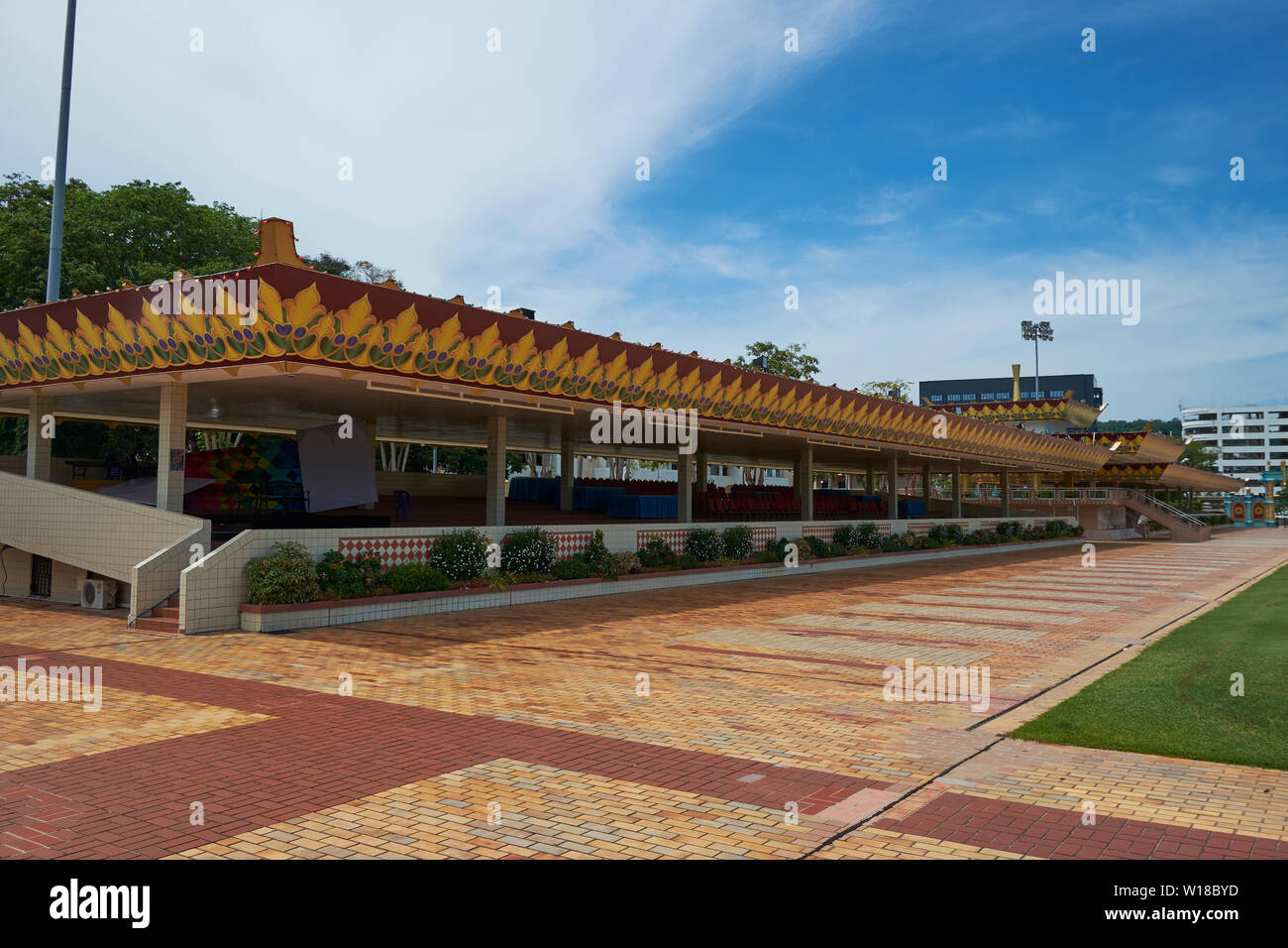 The main grandstand for viewing events at the Taman Haji Sir Muda Omar ...
