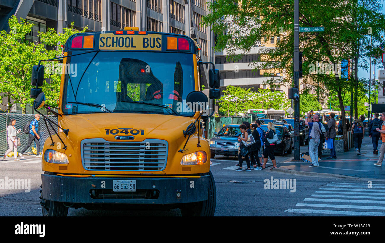 Aerial view school bus hi-res stock photography and images - Alamy