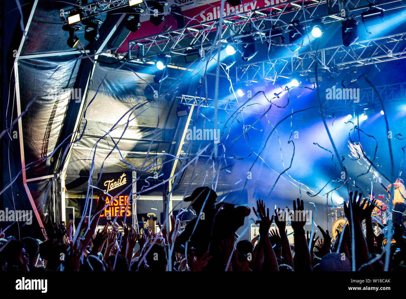 The Kaiser Chiefs band performing live on stage at Armed Forces Day AFD ...