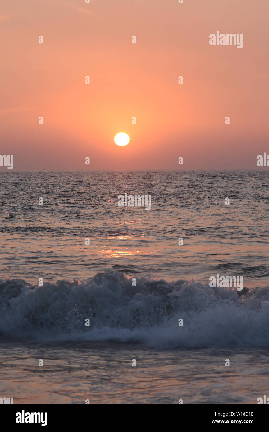 Sunset at Kovalam Beach Kerala Stock Photo - Alamy